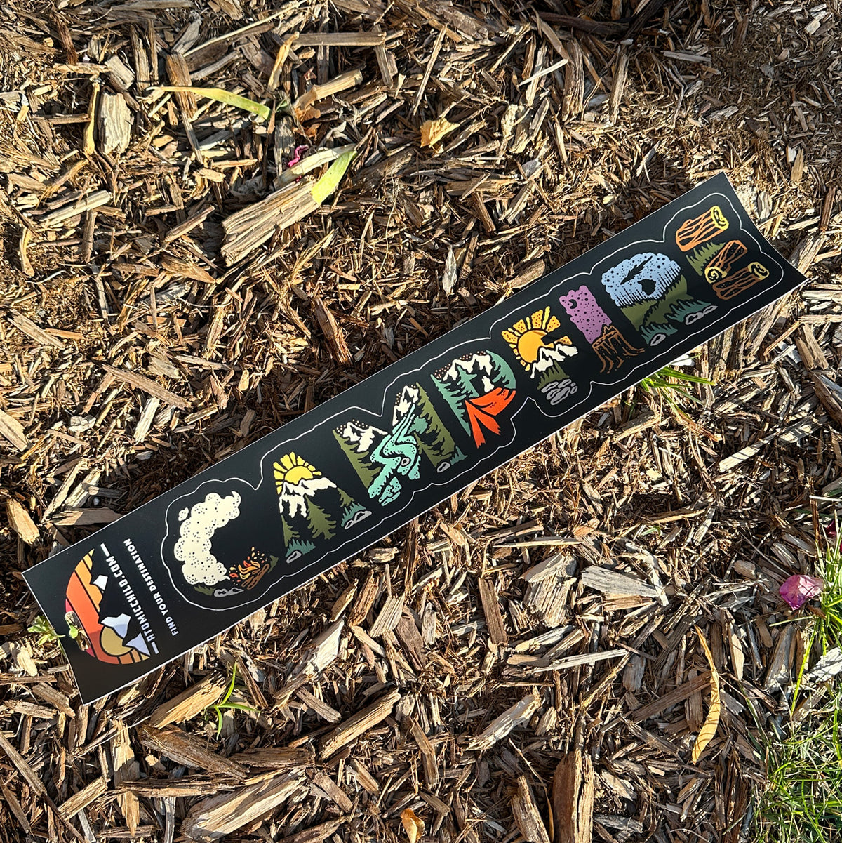 Campfire Destination Sticker — Atomicchild