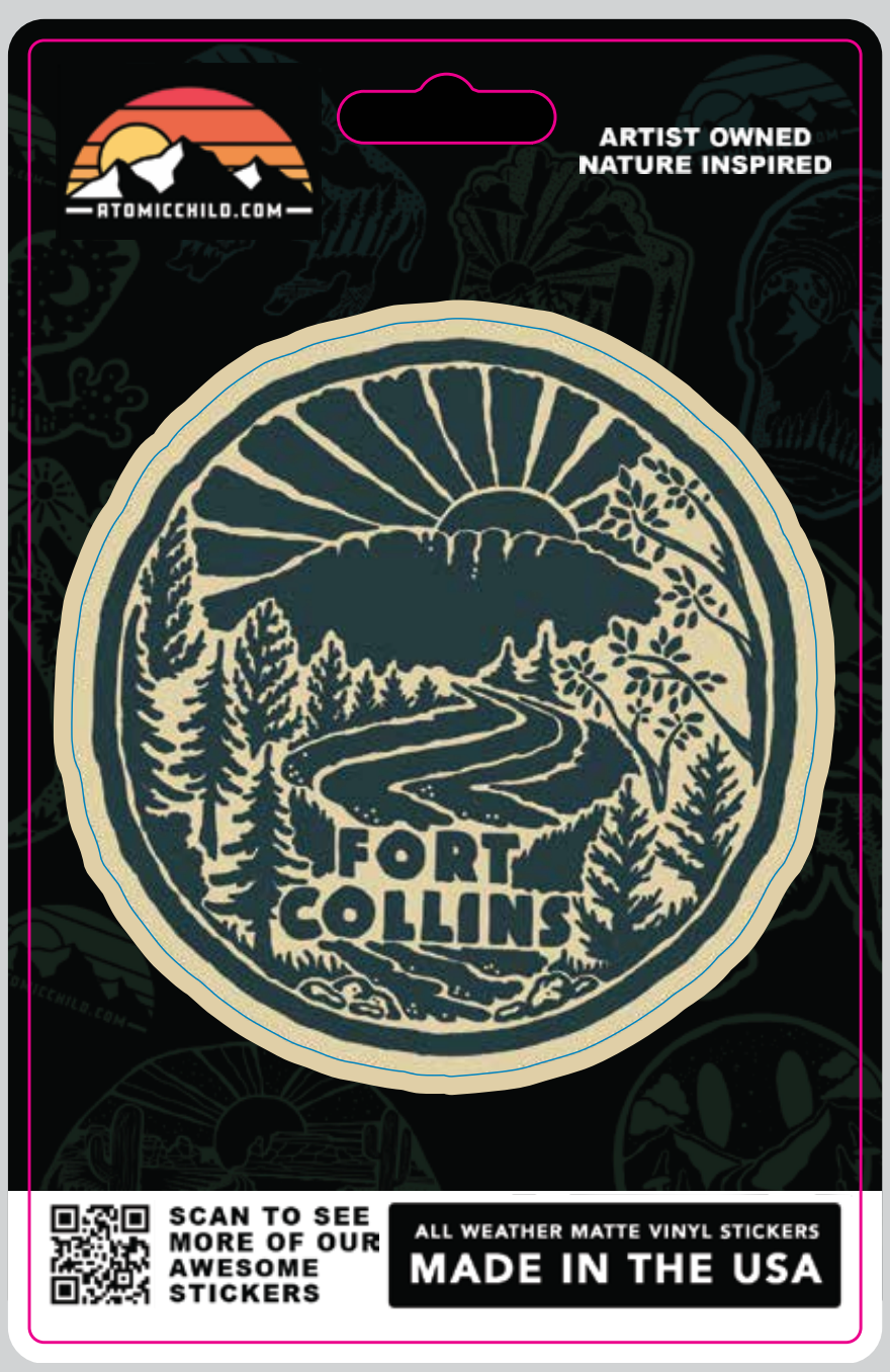 Fort Collins Circle Sticker — Atomicchild