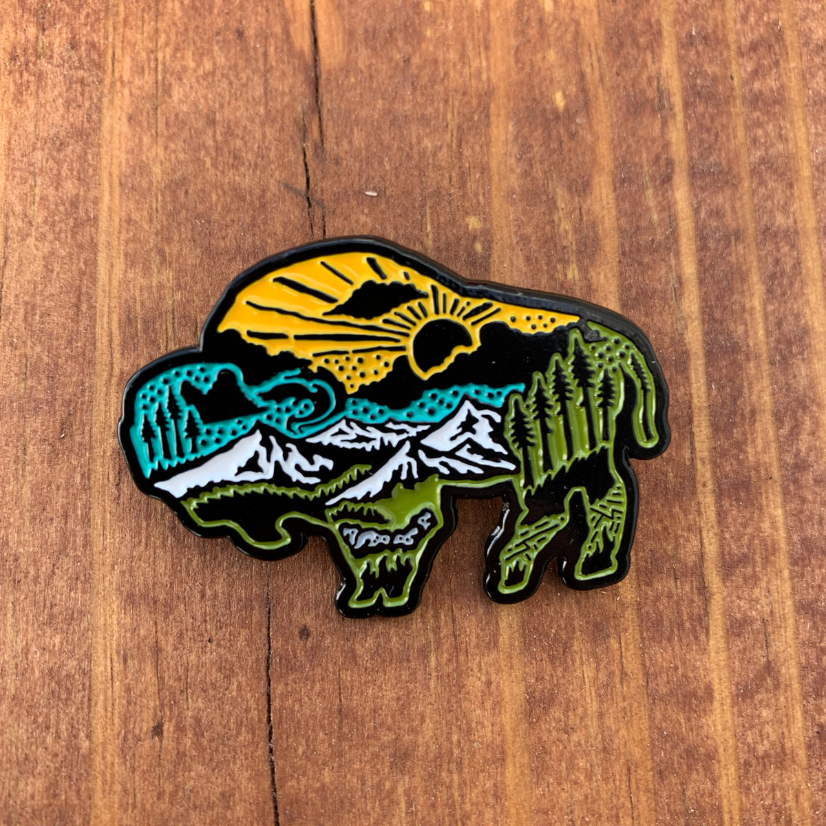Bison Enamel Pin — Atomicchild