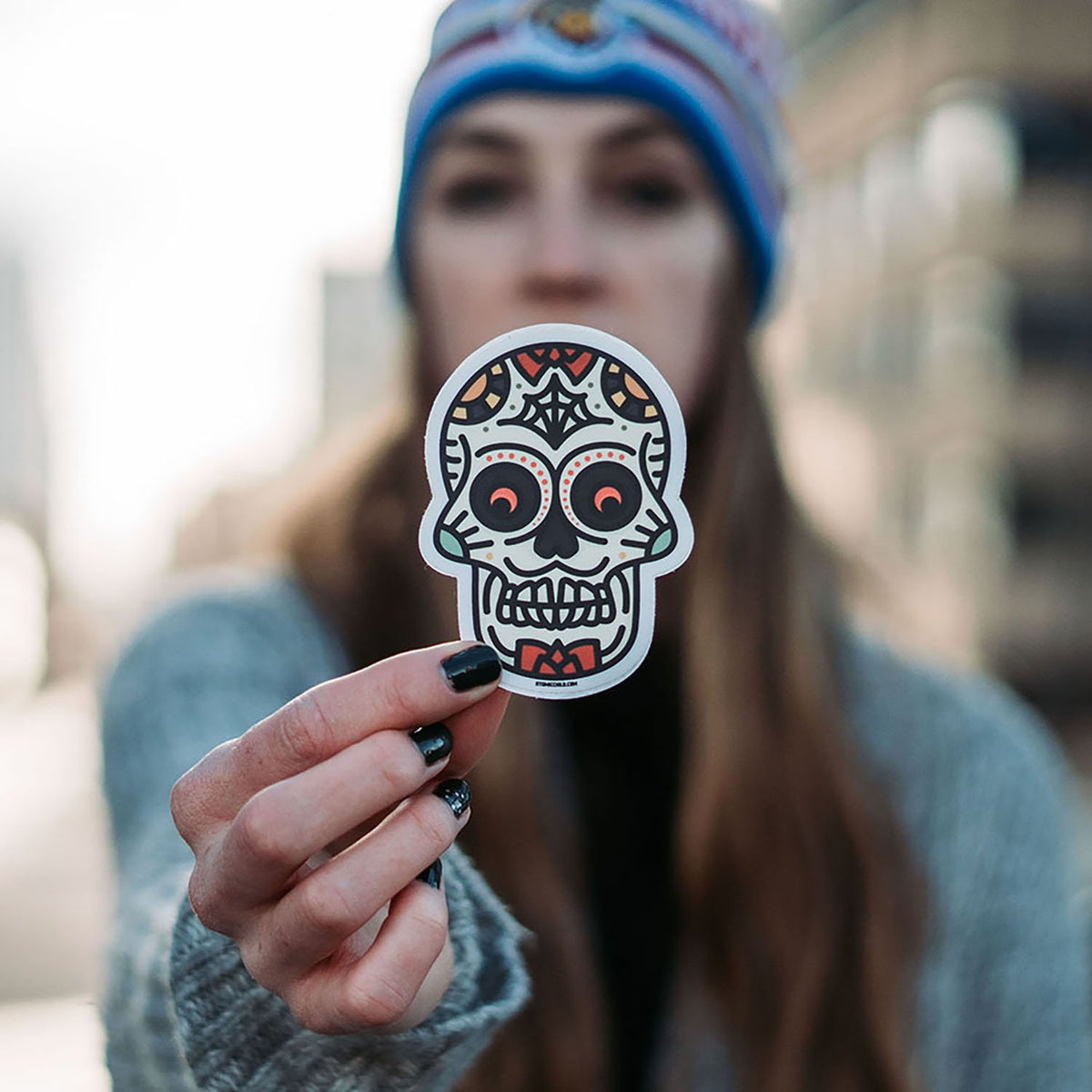 Day of the Dead Skull Sticker — Atomicchild