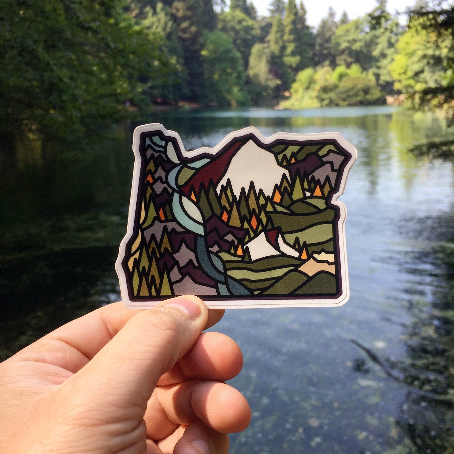 Oregon Multi Color Sticker — Atomicchild