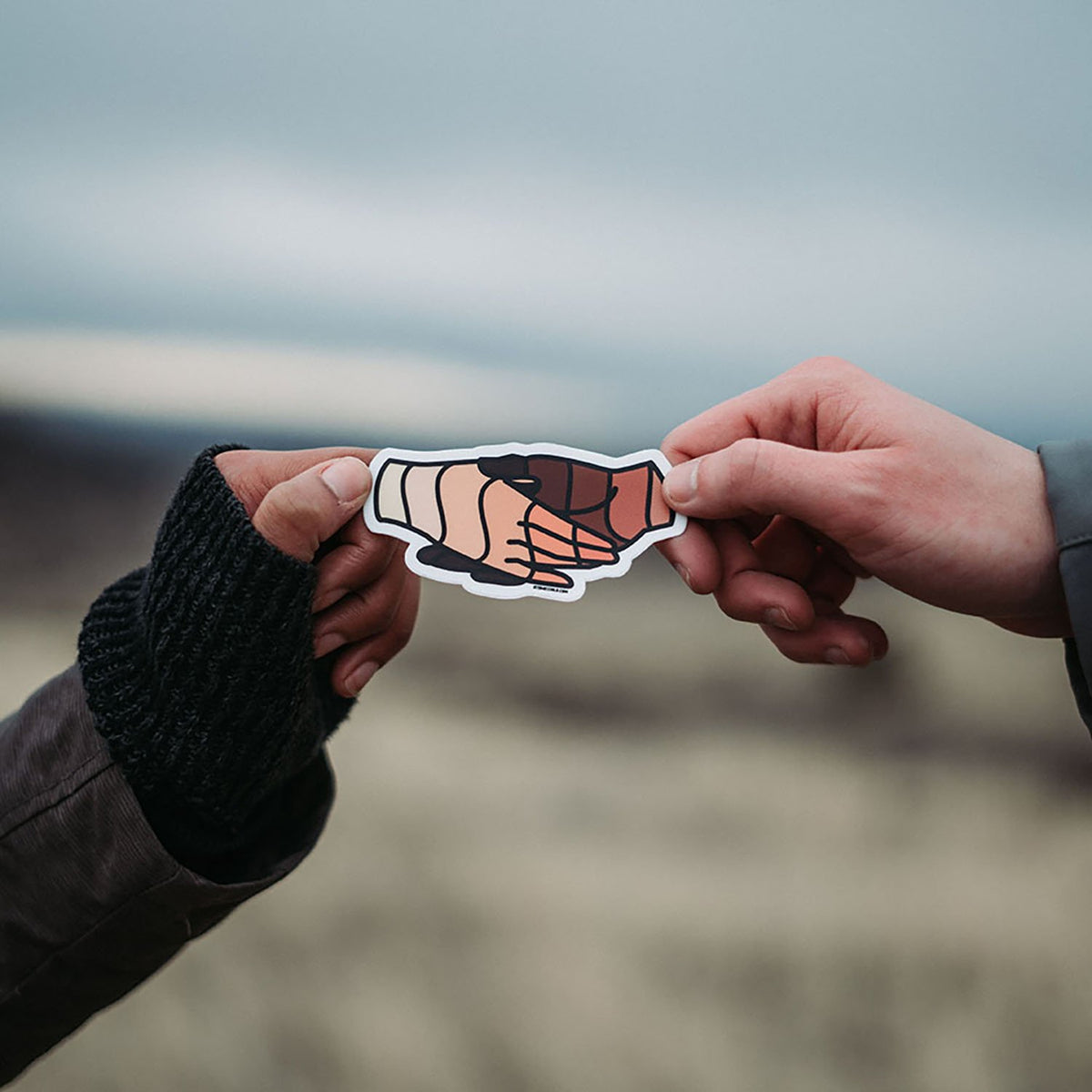 Together Hands Sticker — Atomicchild