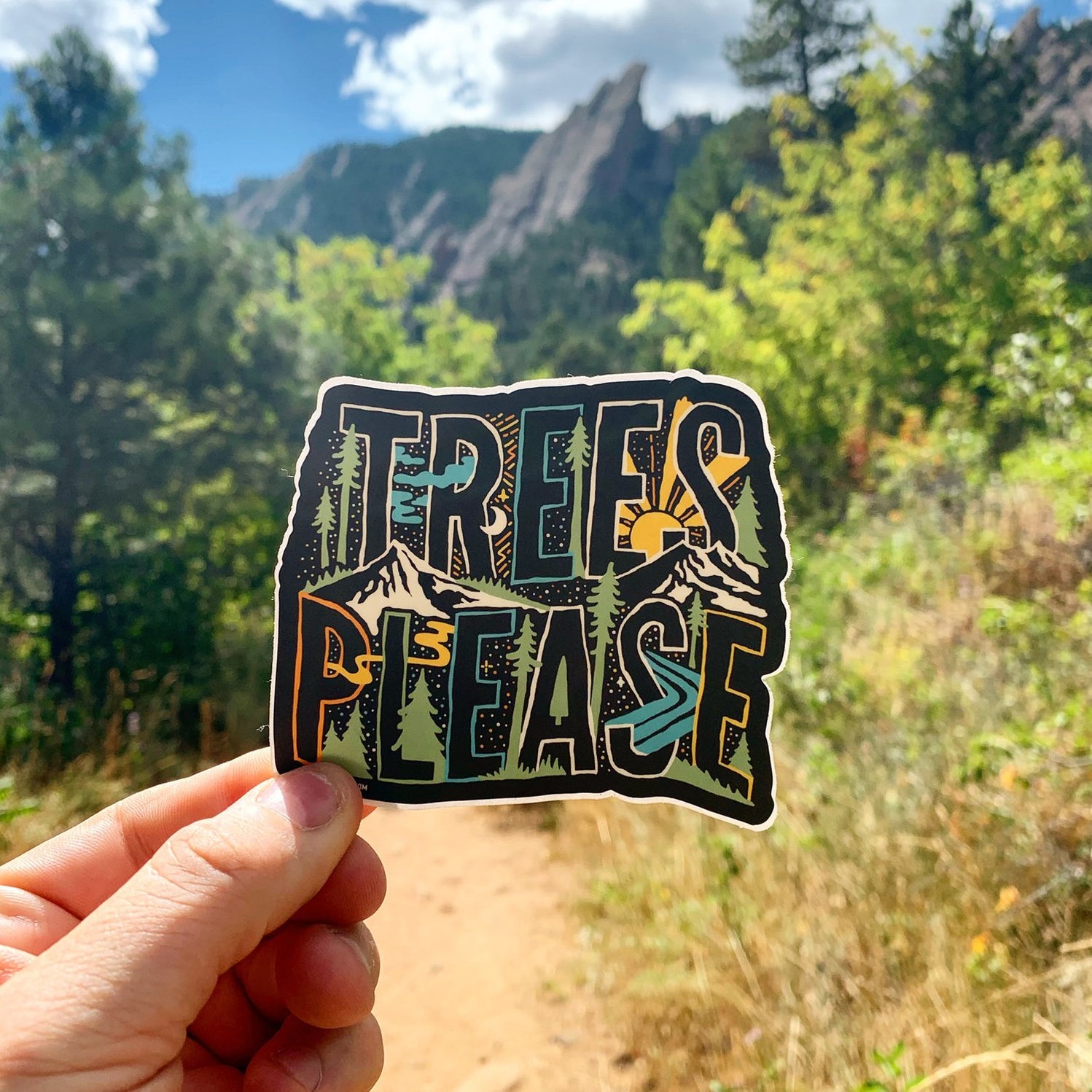 Trees Please Sticker — Atomicchild