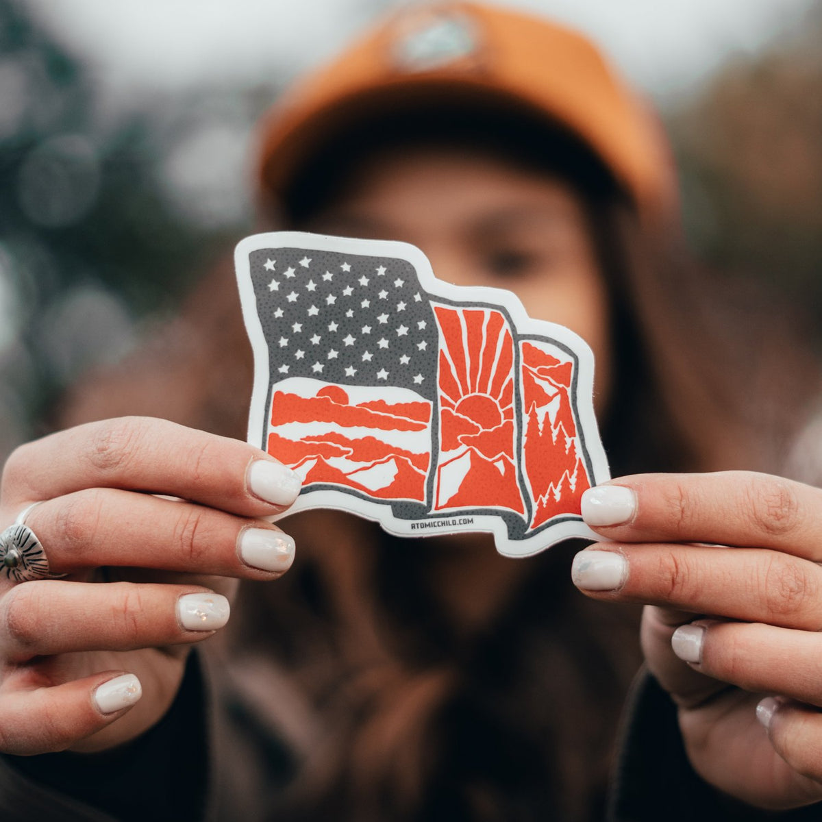 USA Flag Sticker — Atomicchild