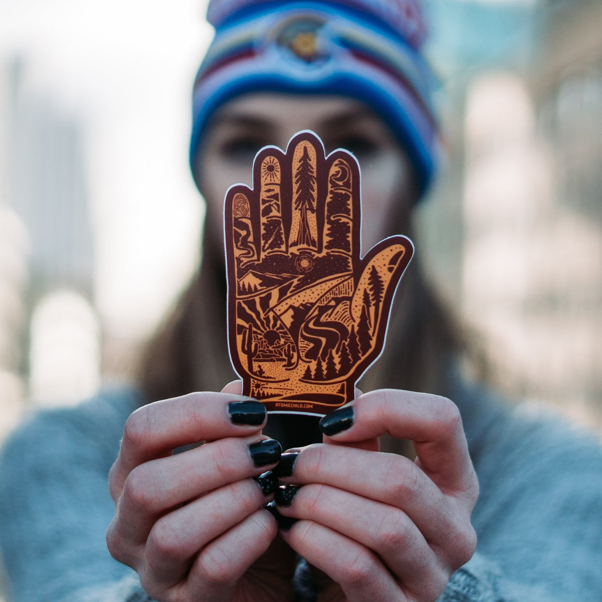 Nature Hand Sticker — Atomicchild